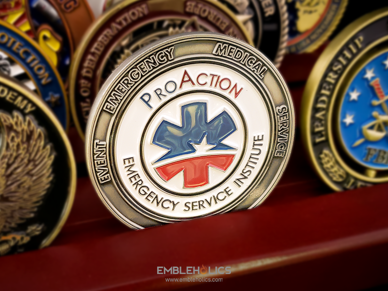 ProAction EMS Challenge Coin – Clean Design for Critical Emergency Response