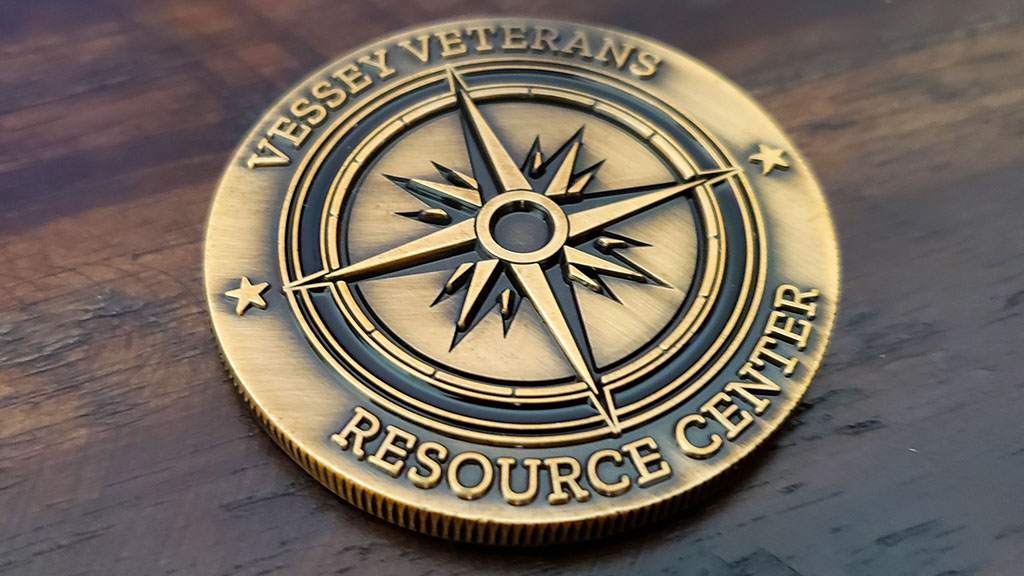 Vessey Veterans Resource Center Coin - Embleholics | Embleholics
